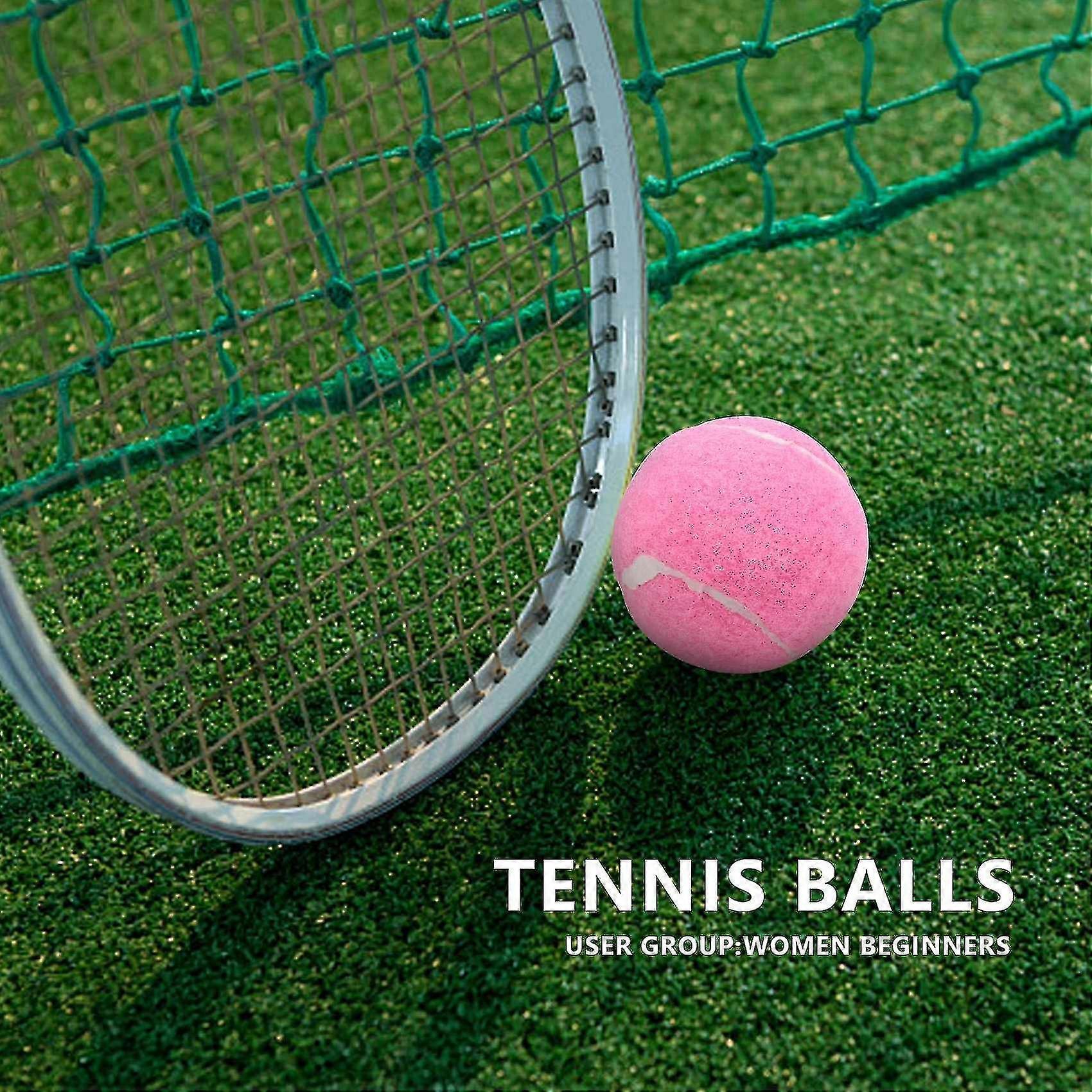 Pink Tennis Balls 6pcs Pack - Wear-resistant Elastic Training Balls ...
