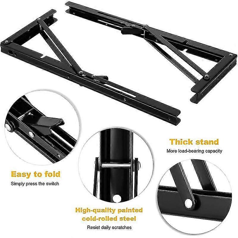 Black Wall Folding Bracket Parts, 450 X 170mm Folding Console Bracket ...