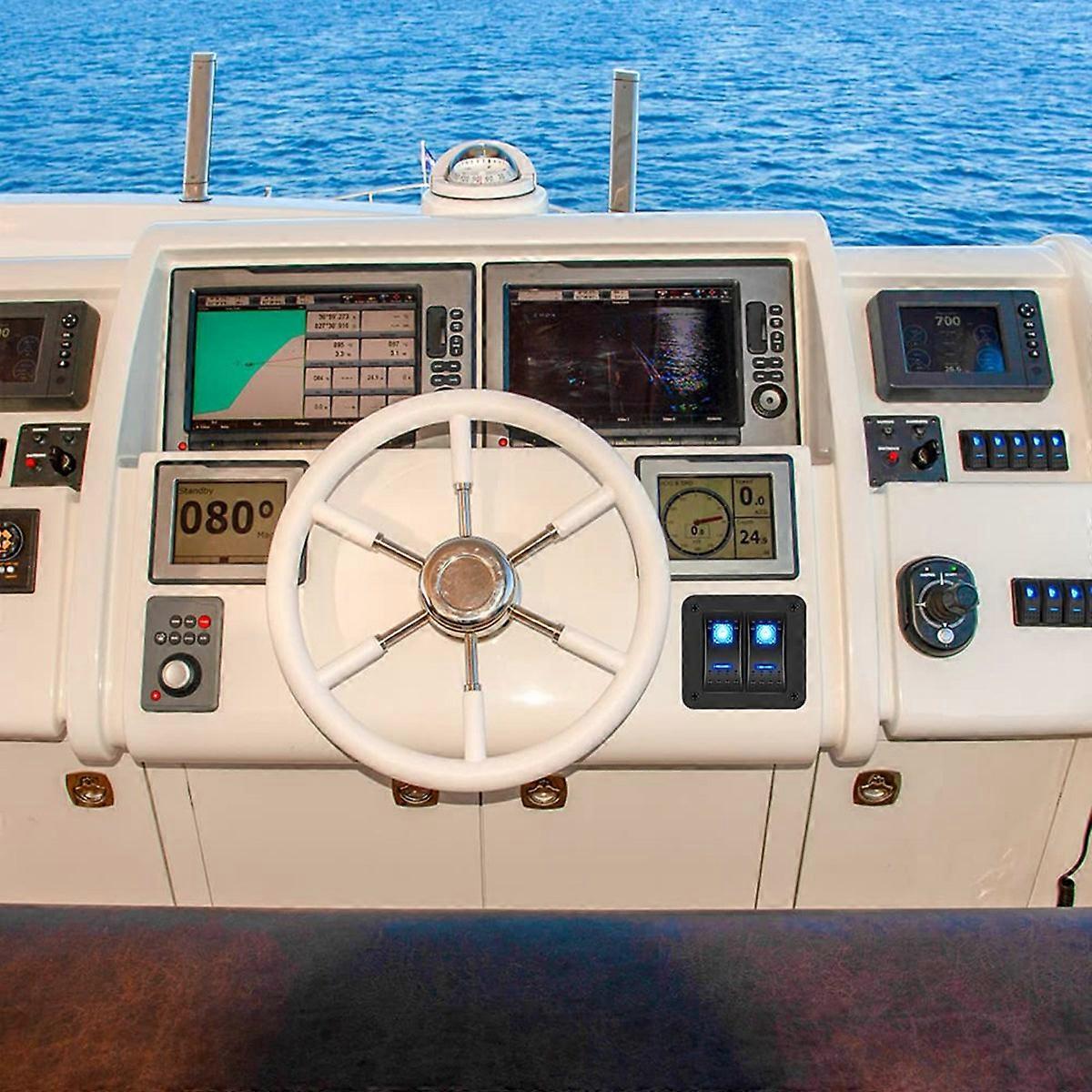 2 Gang Rocker Switch Panel 5Pin on Off Pre-Wired Rocker Switch ...