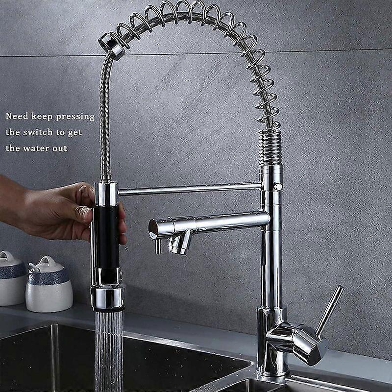 Kitchen Faucet Sprayer Brass Kitchen Sink Sprayer Retractable Single ...