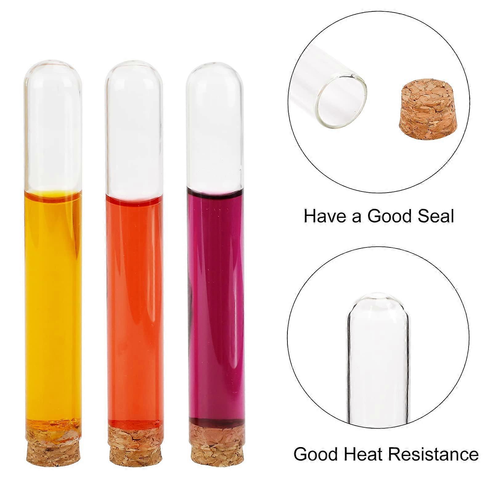 25ml Glass Vials Jars Test Tube with Cork Stopper Empty Glass ...