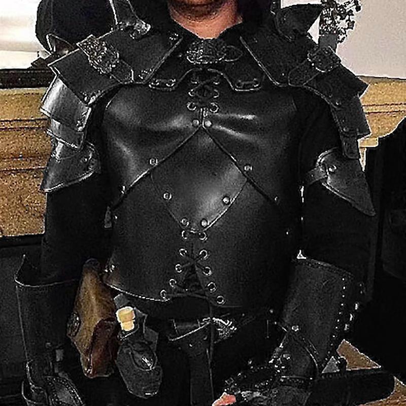 Medieval Ancient Greek Roman Gladiator PU Leather Cuirass Viking Warrior Chest Shoulder Armor ...