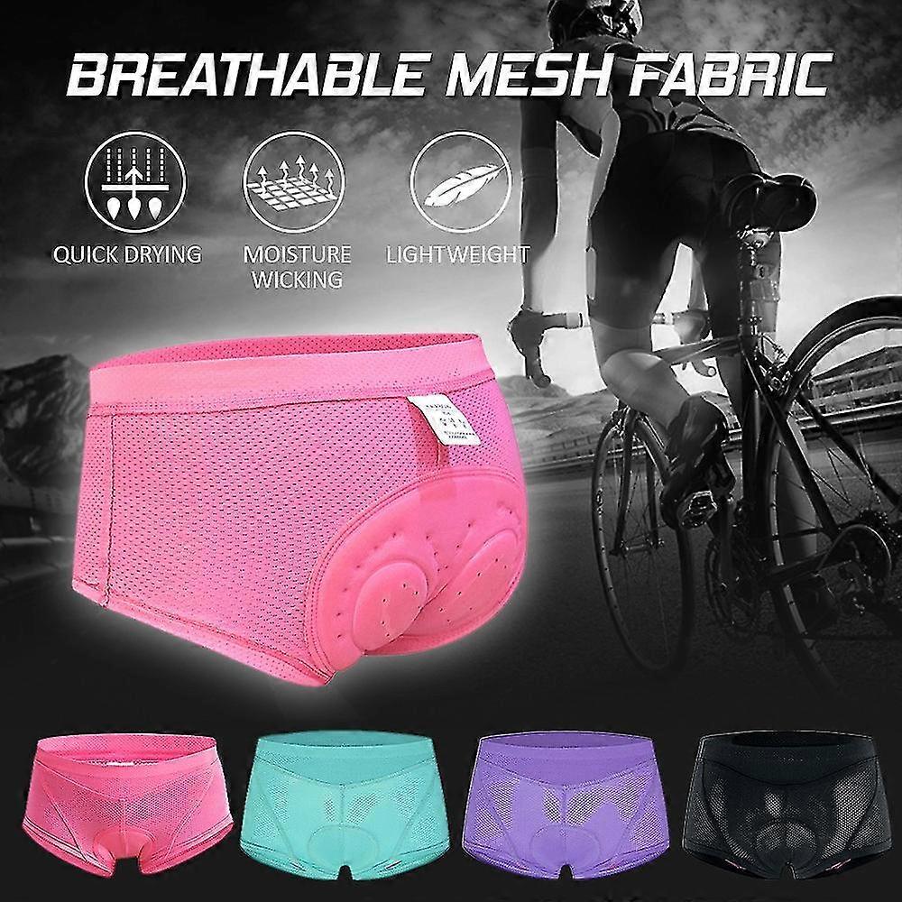 Women Cycling Underwear 3D Gel Padded Breathable Mesh MTB Bike Riding Biking Underwear Shorts ...