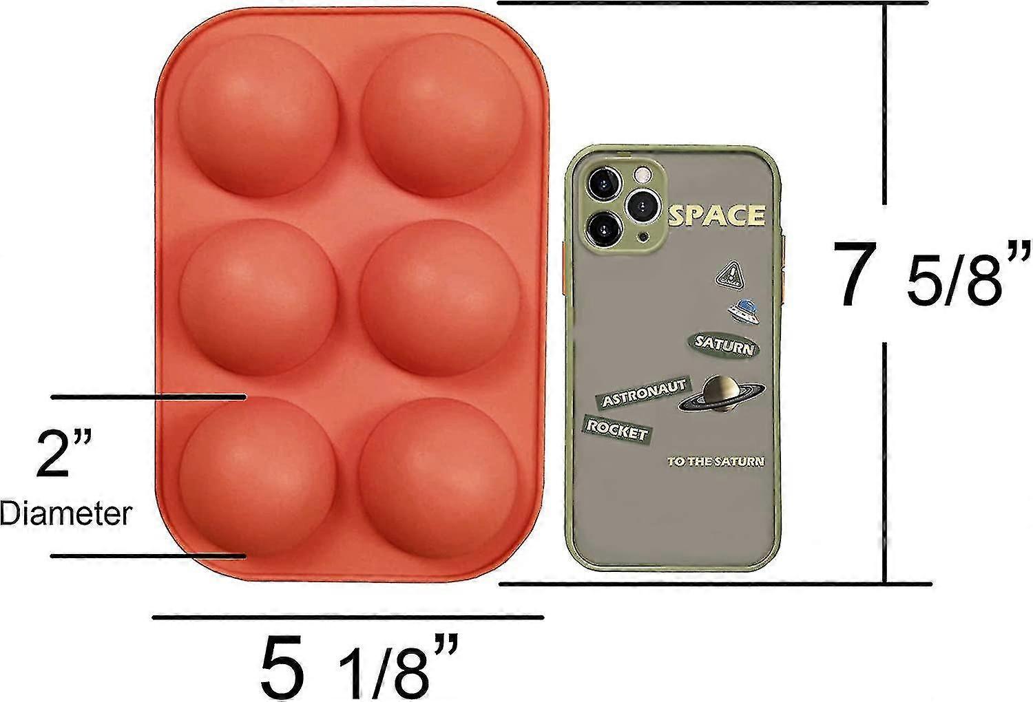 2 Pack Hot Chocolate Bomb Mold Semi Sphere Silicone Molds For Baking ...