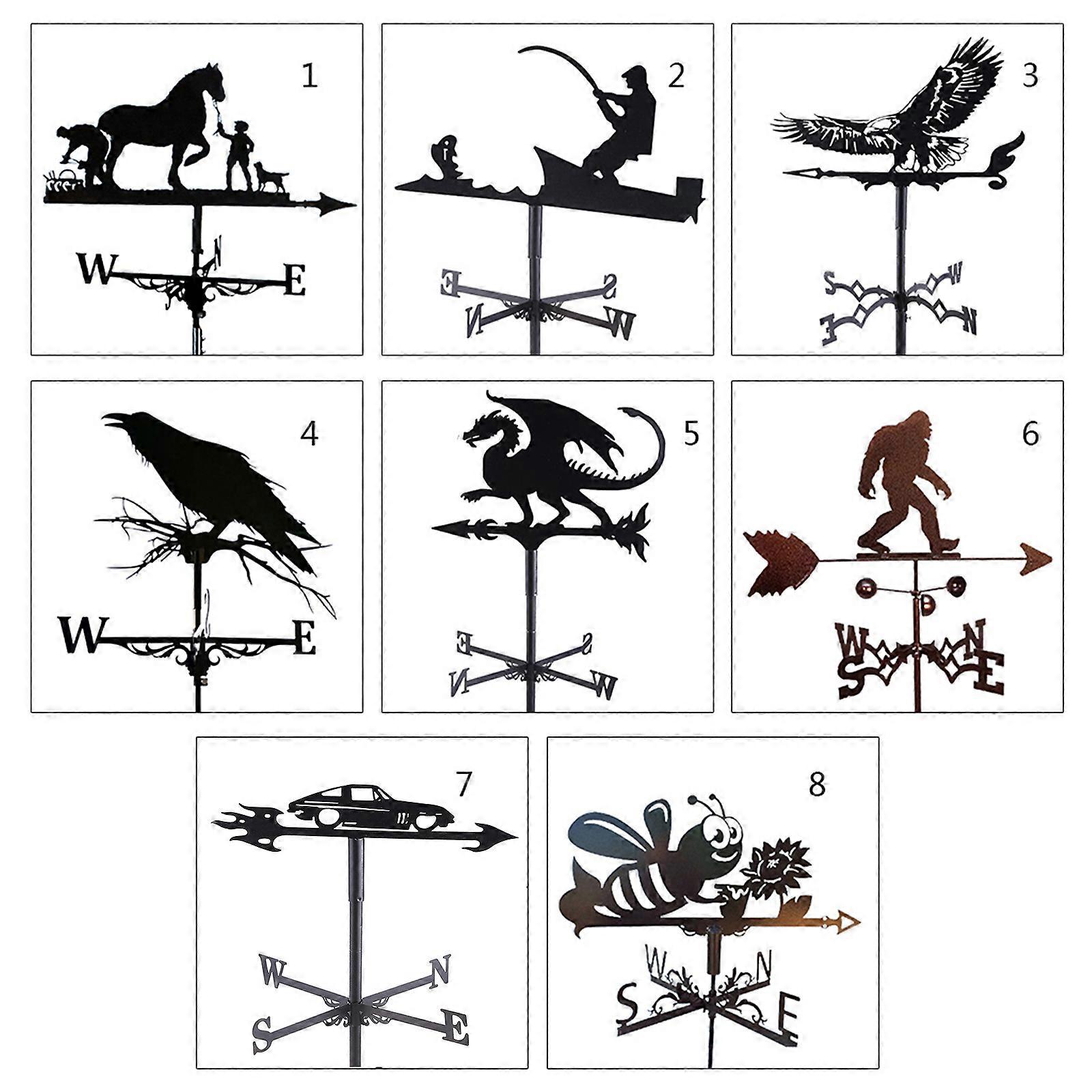 Stainless Steel Weathervane Weather Vane Wind Direction Indicator ...