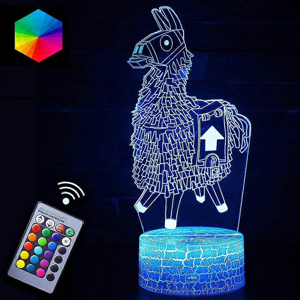 Llama Night Lights Fortress Battleroyale 3D Optical Illusion LED Lamps ...
