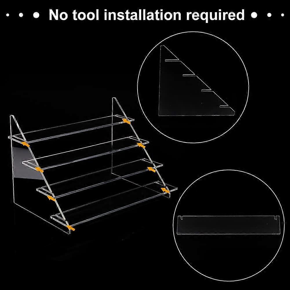 Acrylic Risers for Display 4-Tier Retail Display Shelves Table Top ...
