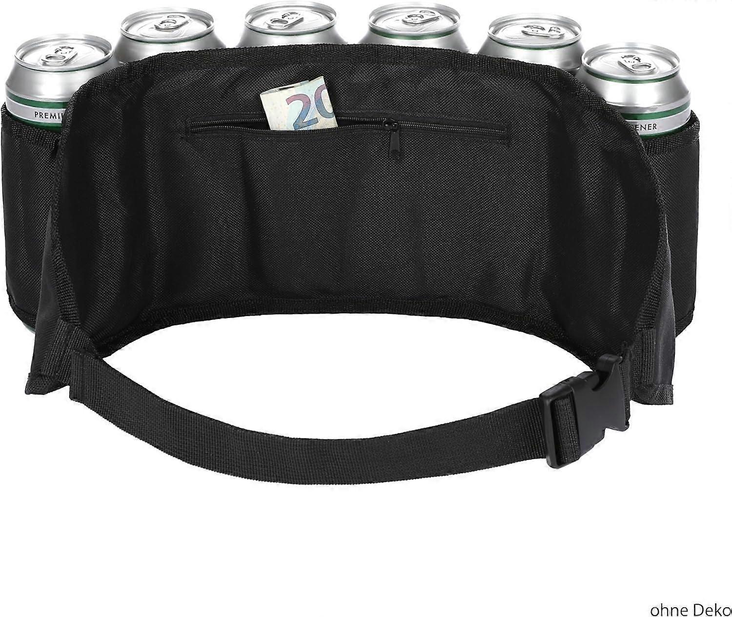 Beer Belt Beer Holster for 6 Beer Bottles or Cans - Adjustable Beer ...