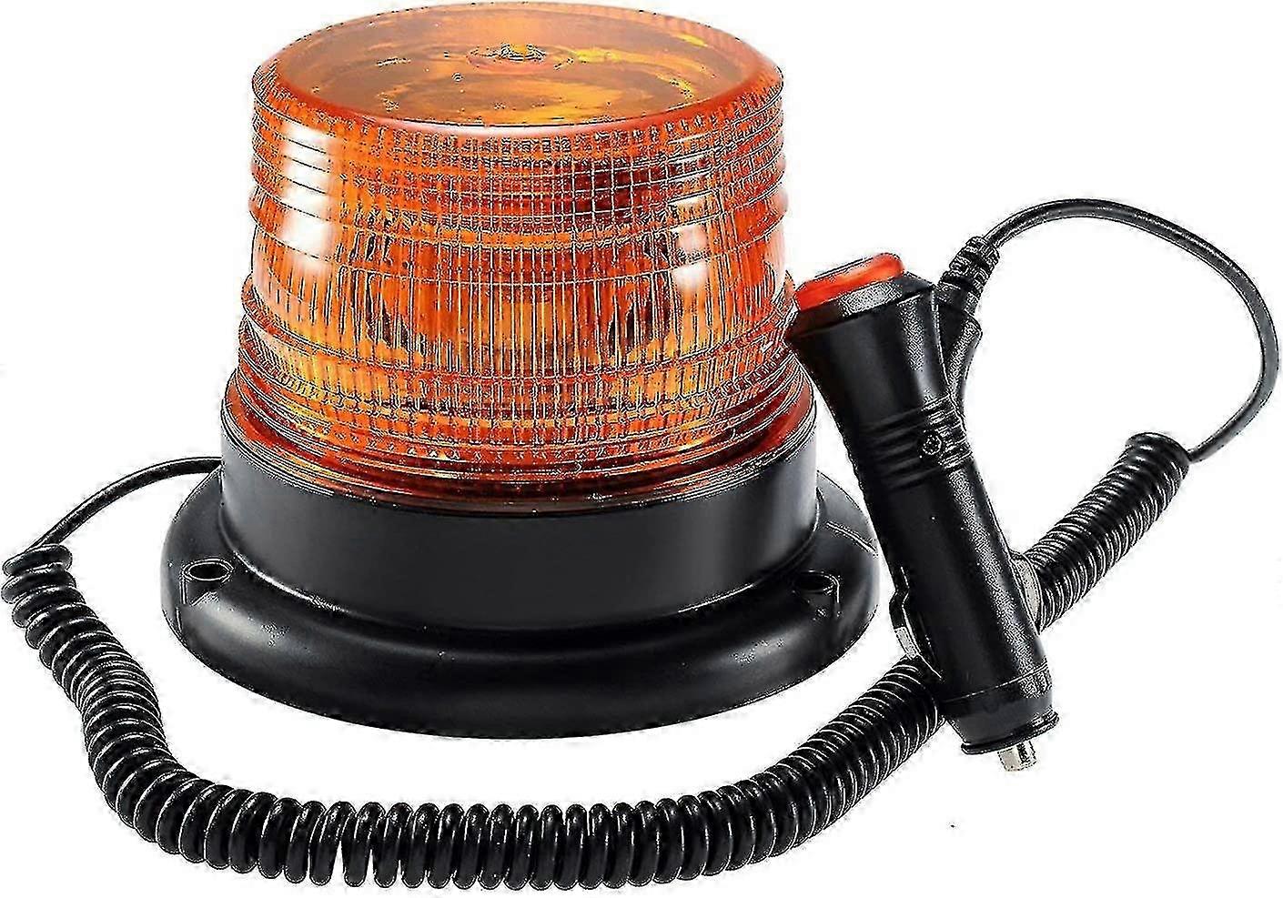 Orange Led Beacon, Vehicle Magnetic Flashing Warning Light With 12v-80v ...