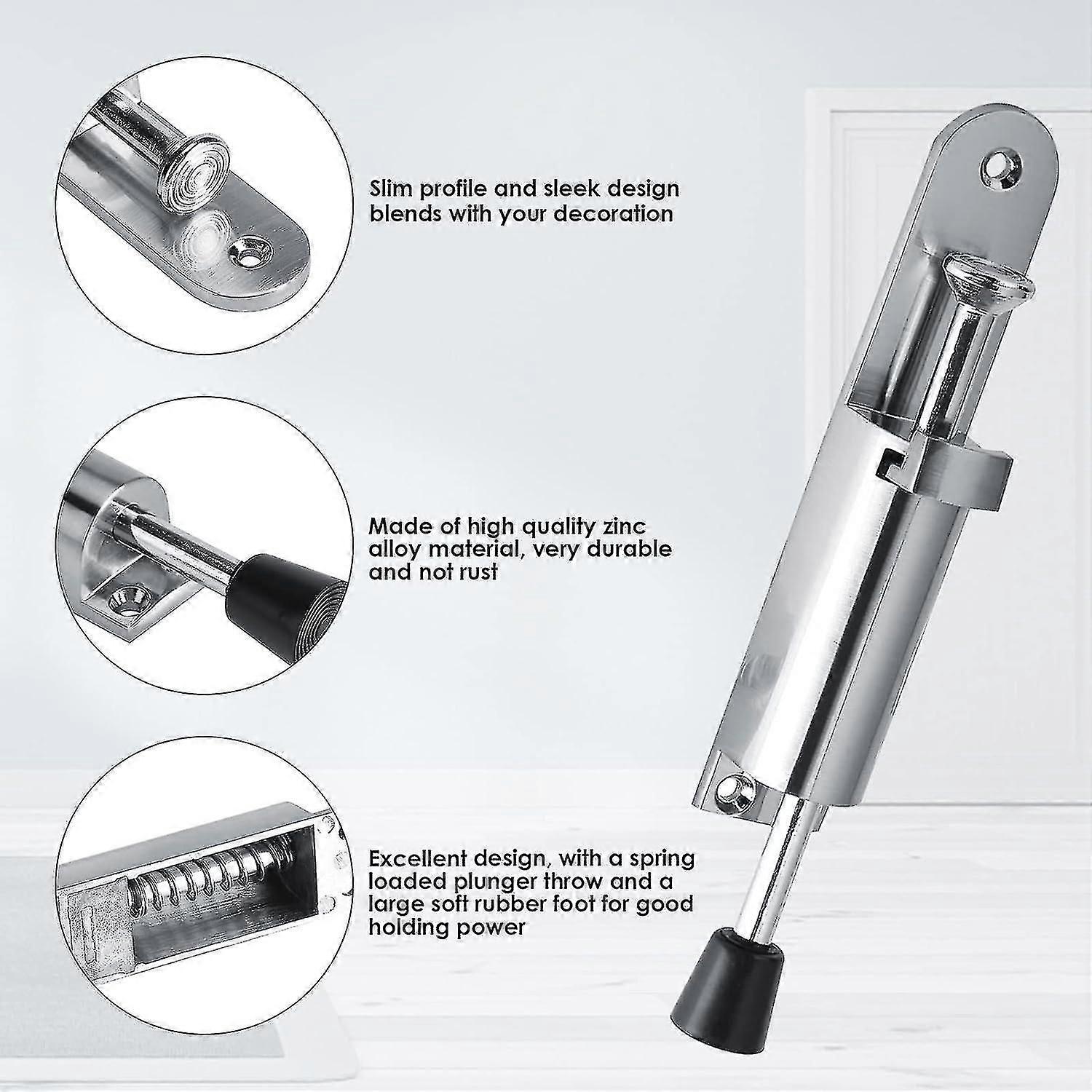 Door Stoppers,Outdoor Door Stop,Foot Spring Loaded Easily Step-On Door ...