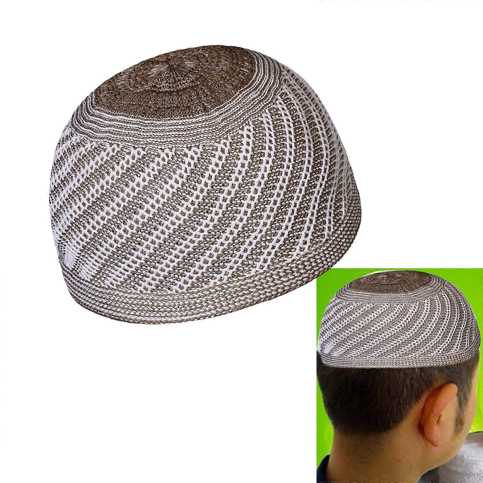 Saudi Headwear Muslims Men Prayer Hat Embroidered Saudi Arabia Islamic ...