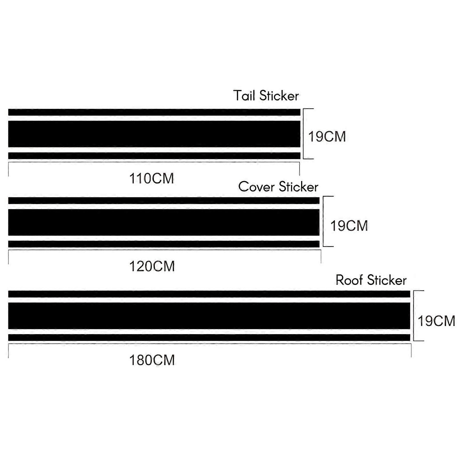 Racing Stripes Sticker Car Hood Roof Trunk Vinyl Decal Sticker ...