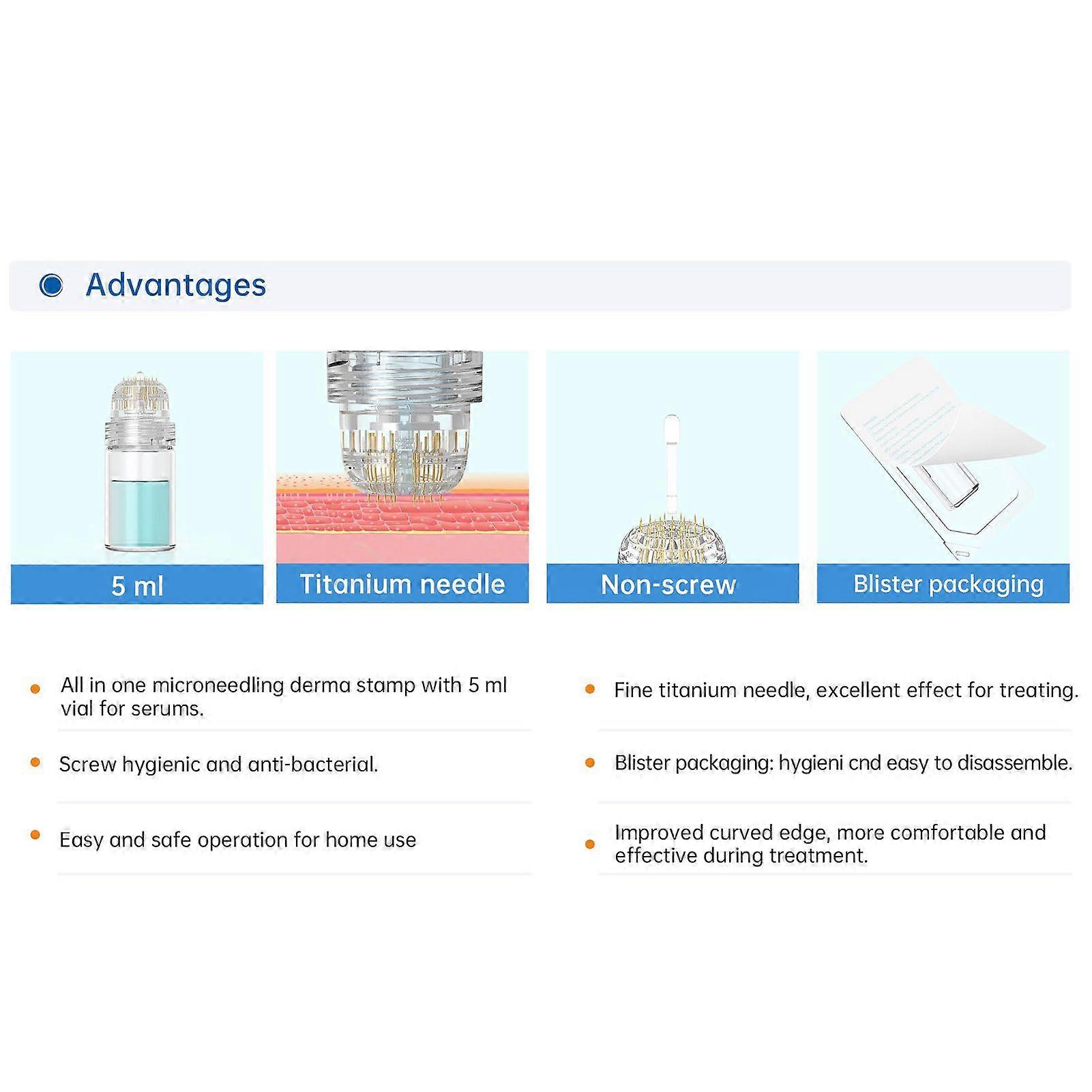 Hydra Roller Microneedle Roller and Serum Applicator Skin Stamp Anti-Ageing Skin Care Device ...