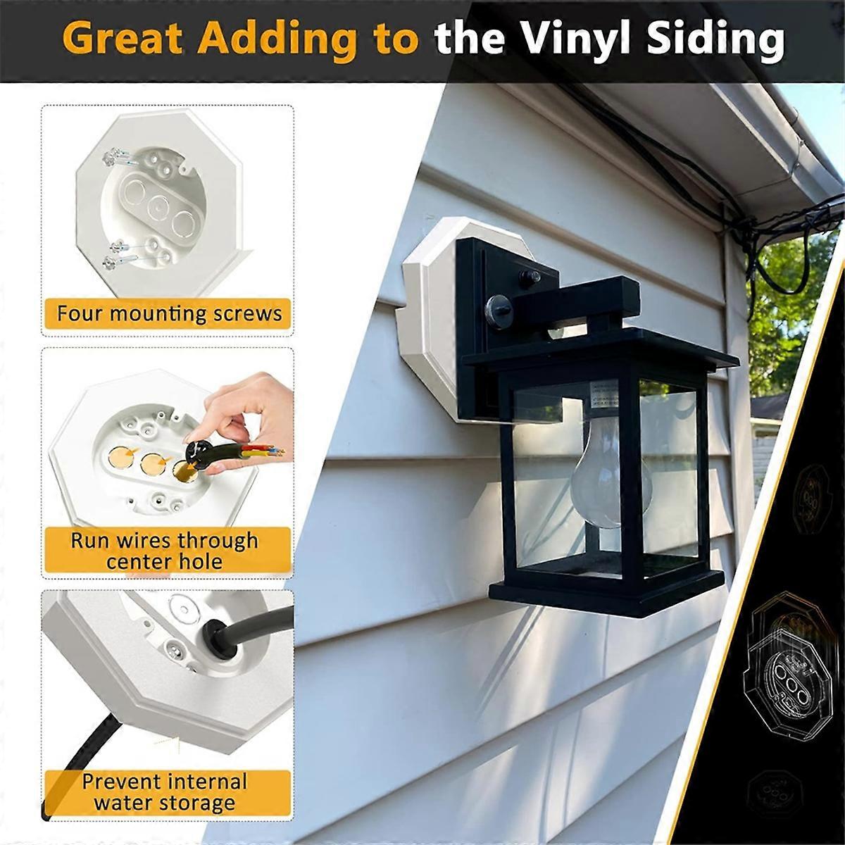 Octagon Siding Mounting Kit, 8141 Vertical Siding Lamps Mounting Plate ...