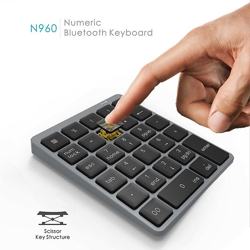Keyboards & Keypads Aluminum Alloy 28 Keys Bluetooth Wireless Numeric ...