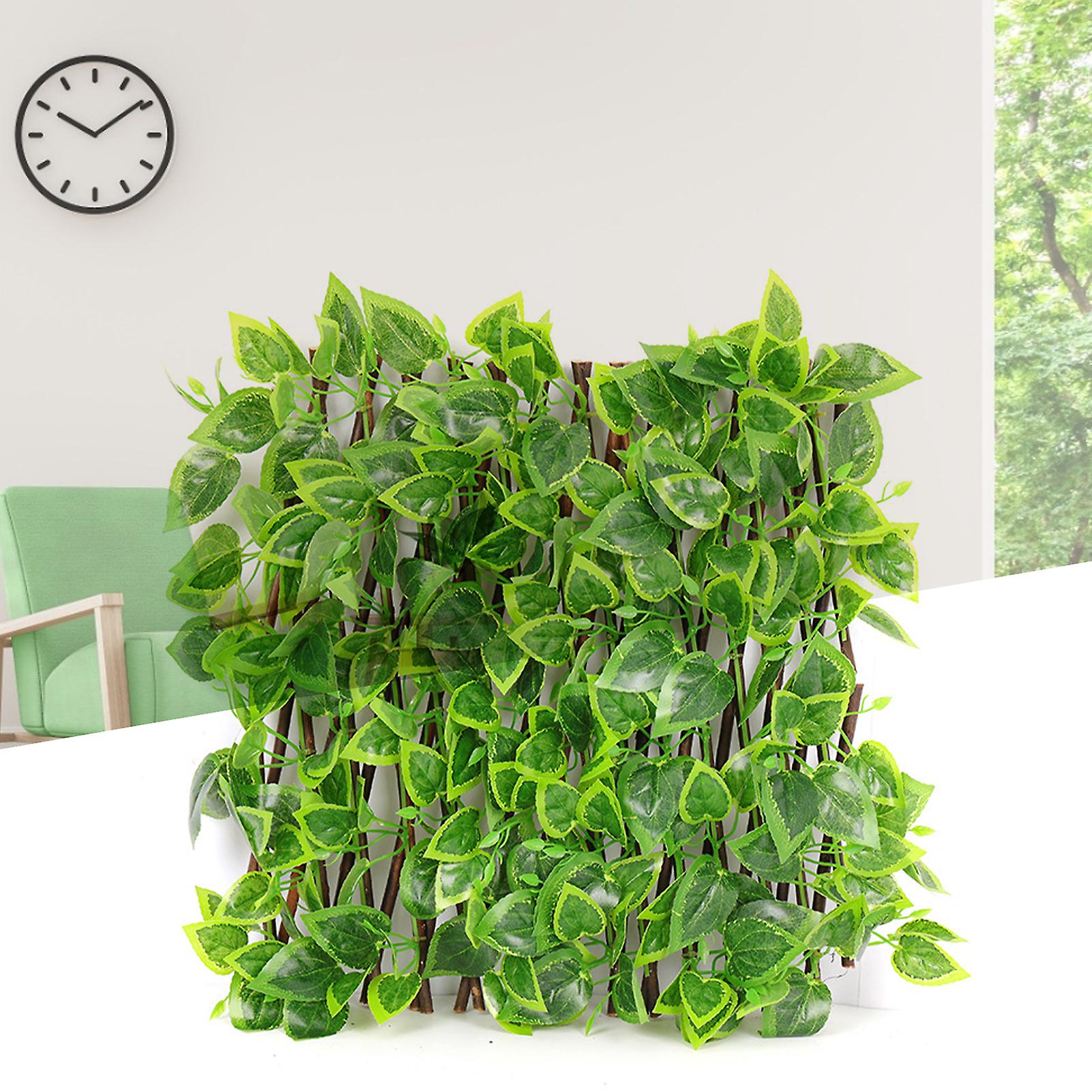 Telescopic Fence Retractable Realistic Wood Fake Leaf Simulation Fence ...