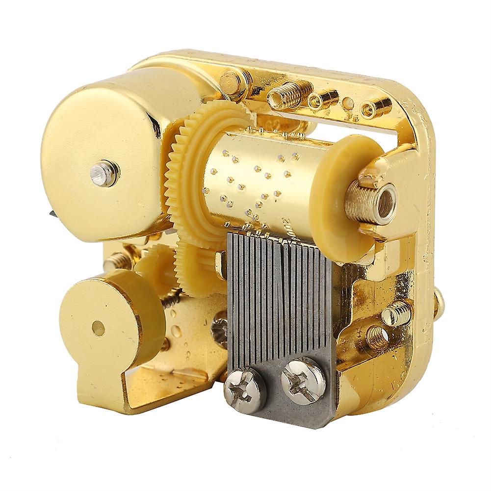 12-Key Gold Plated Music Box Movement with Screw and Key - DIY Music ...