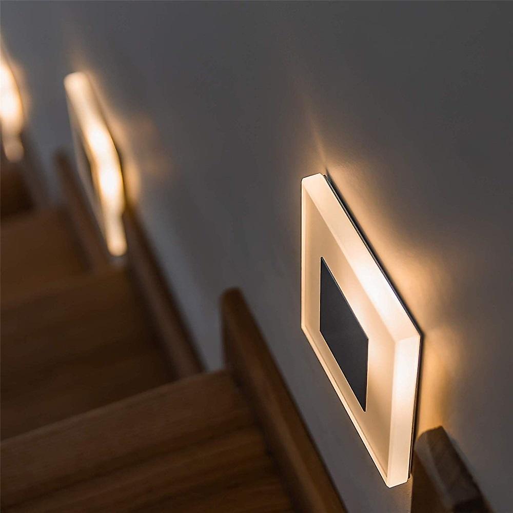 New led wall light 3w square acrylic wall sconce recessed footlight ...