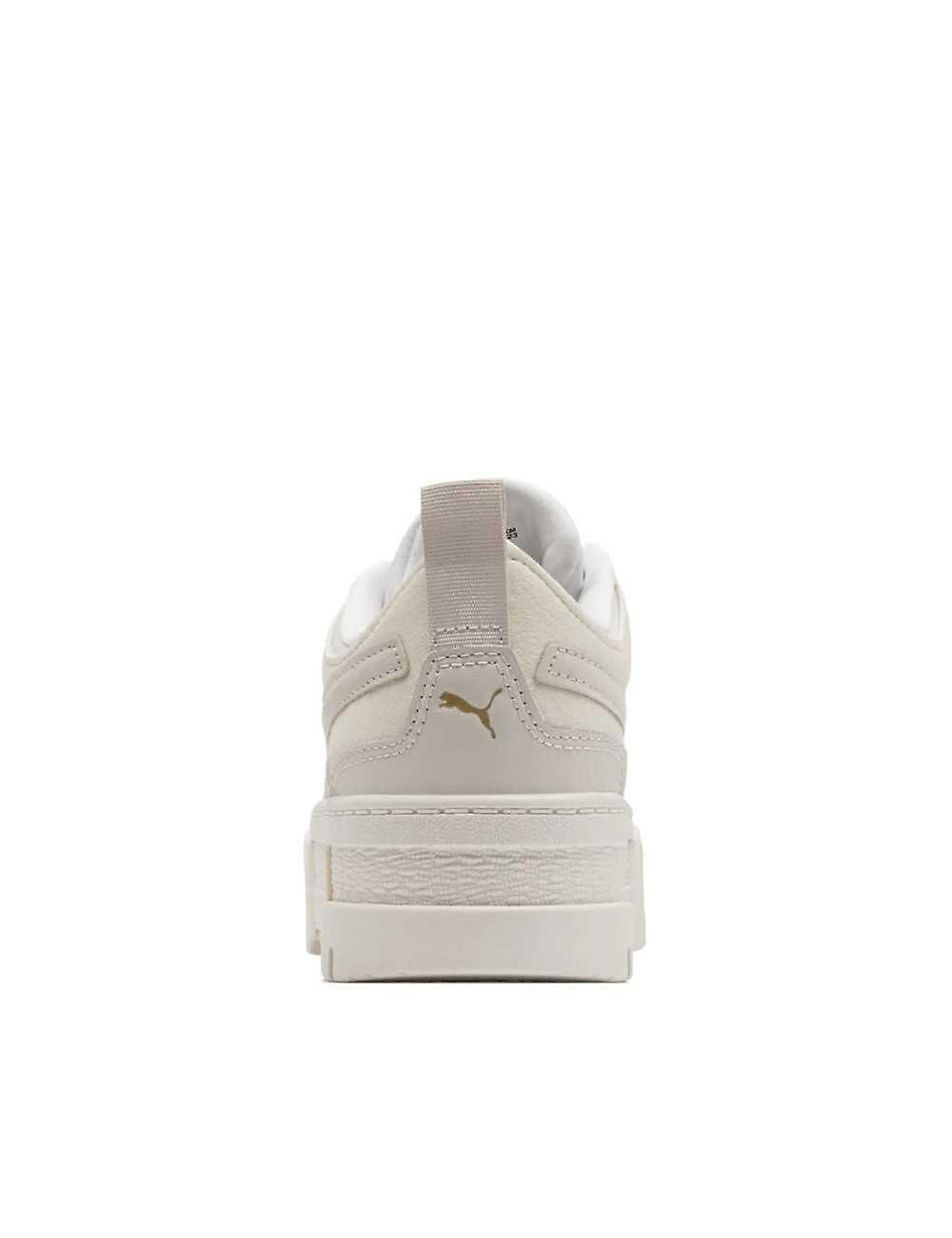 Puma Mayze Raw Muted Women's Shoes White Grey Leather | Fruugo UK