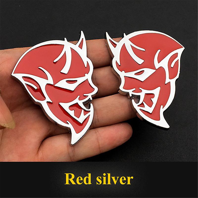 Metal Hellcat Srt Demon Emblem Car Sticker Front Grill Fender Badge ...