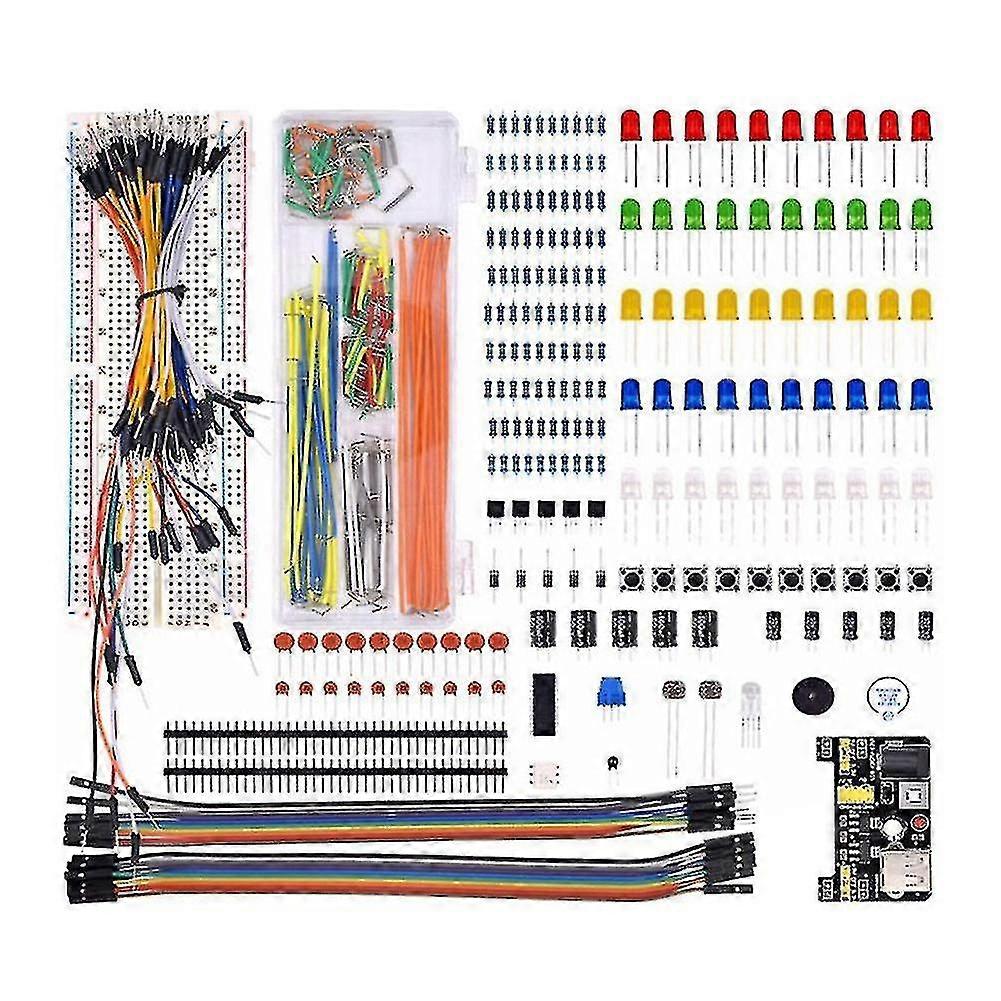 New Breadboard Set Electronics Component Starter Diy Kit With Plastic ...