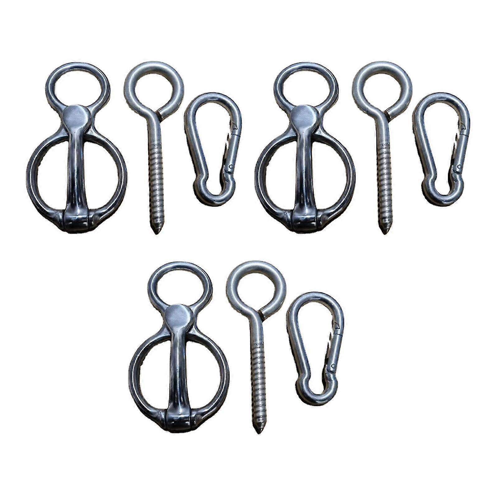 3sets Horse Tie Rings Horse Tack Supplies Snap Buckle Safety Horse ...