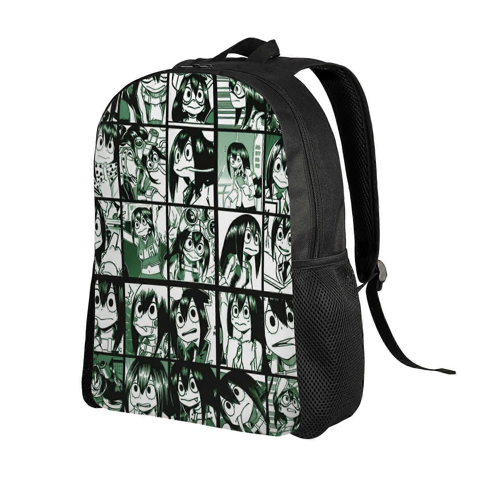 Tsuyu Asui Anime Backpack Cartoon Travel Bags 3D Printed Casual ...