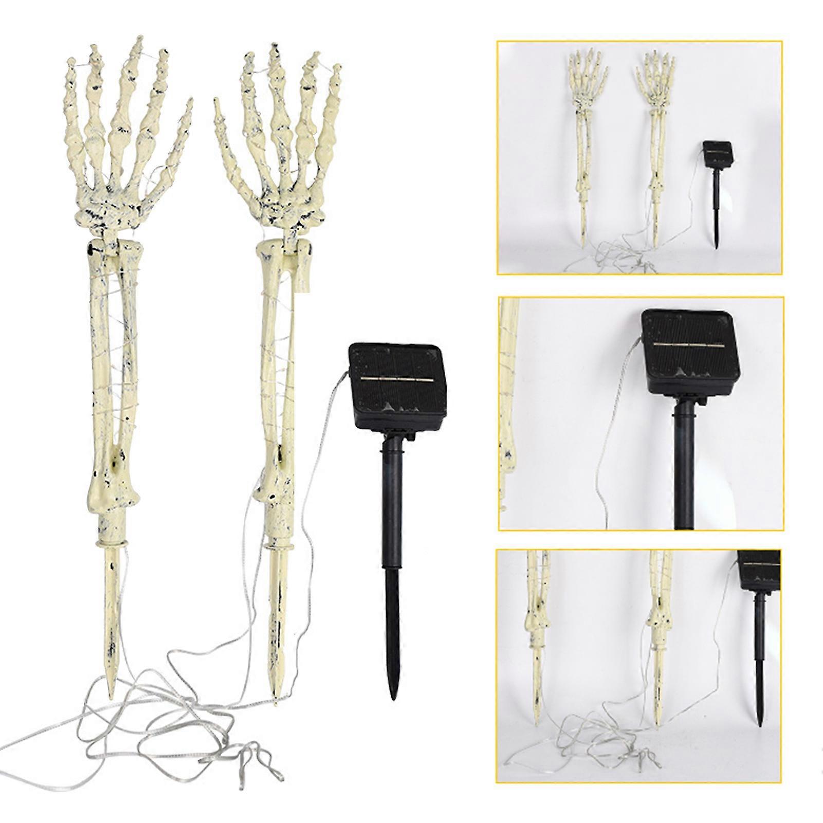 Halloween Skeleton Decorations Light-up Skull Skeleton Arm Ornaments ...