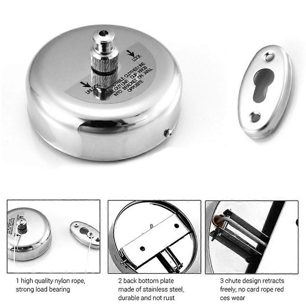Retractable Clothesline Stainless Steel Heavy Duty, Adjustable Rope For ...