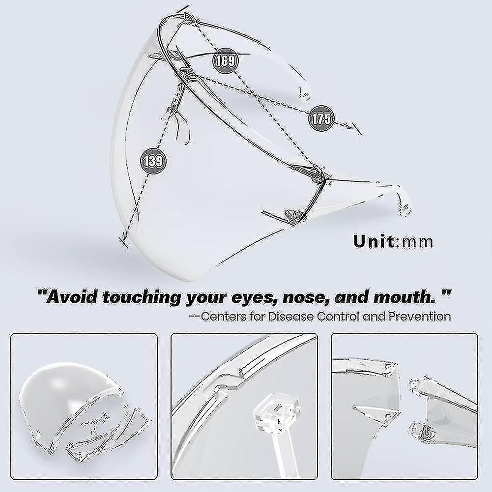 Adult/kids Clear Face Shield Mask Googles Sunglasses Visor Anti-fog ...