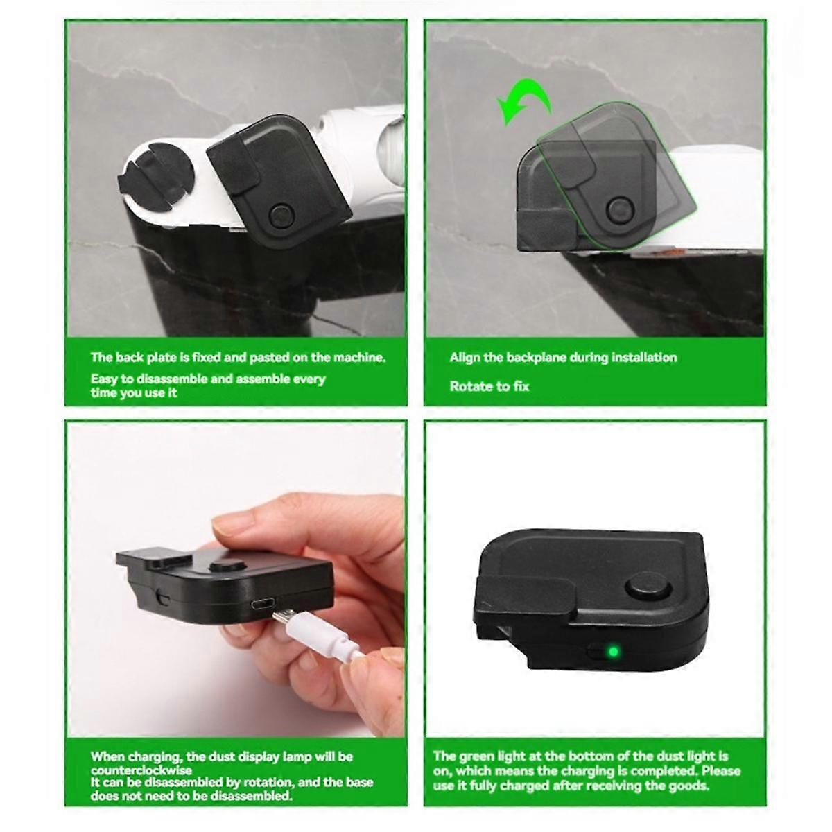 Rechargeable Upright Vacuum Cleaner Dust Display LED Light Attachment ...