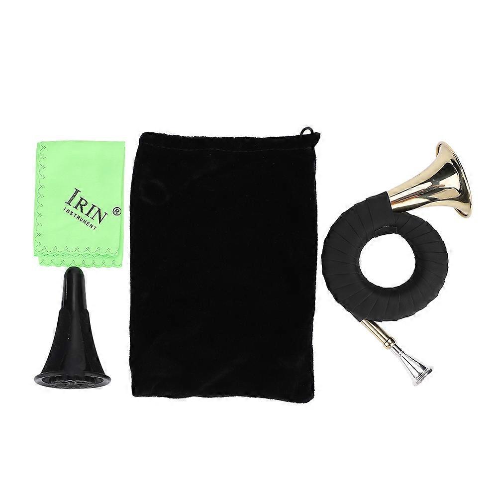 Mini Brass Bb Hunting Horn Micro French Horn Brass Instrument Set ...