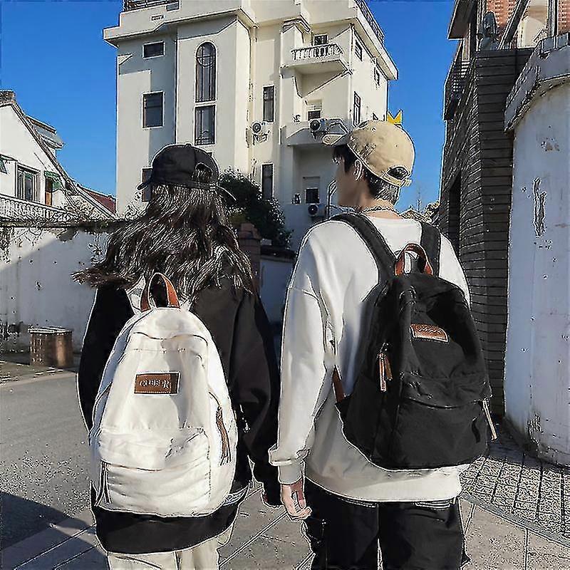 New Couples Style College Student Backpack Ins Cool Girl Boy Canvas ...