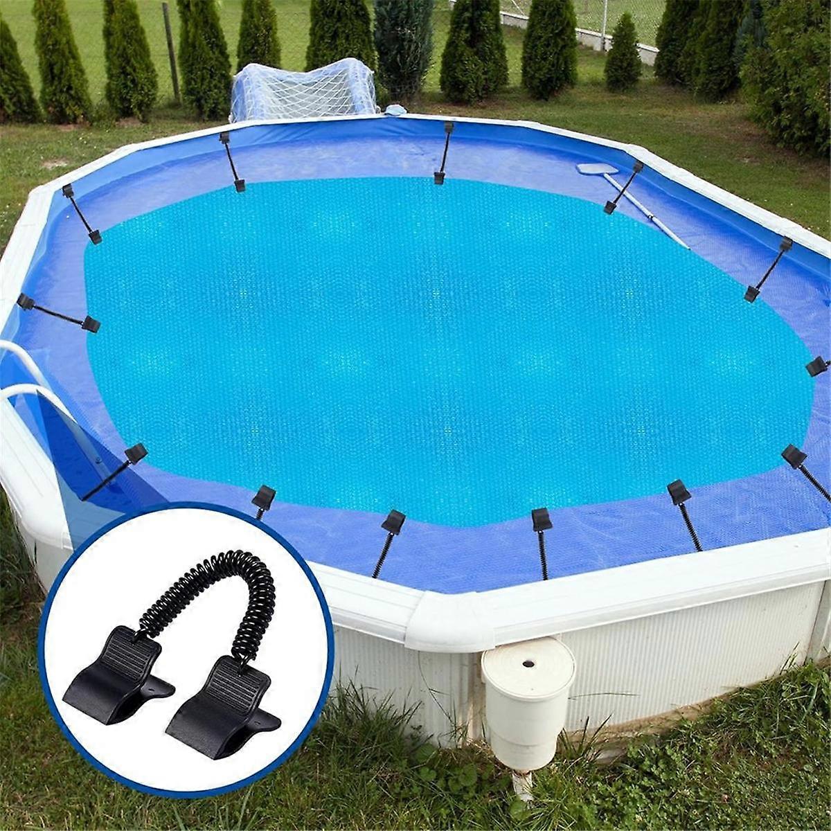 12 Pcs Swimming Pool Cover Clips for Above Ground Pools Solar Cover ...