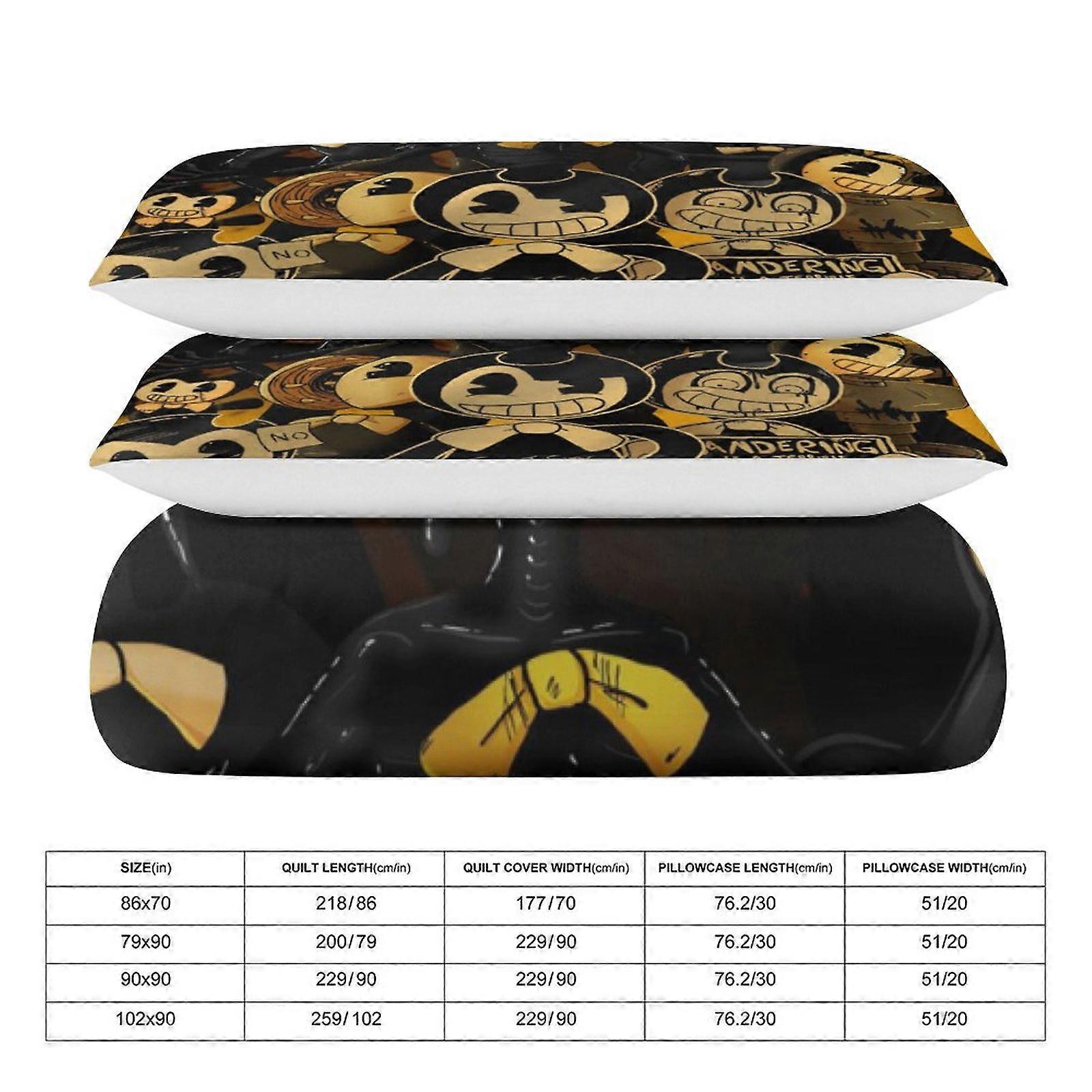 a1168 Bendy And The Ink Machine 3-Piece Bedding Set Soft Warm And ...