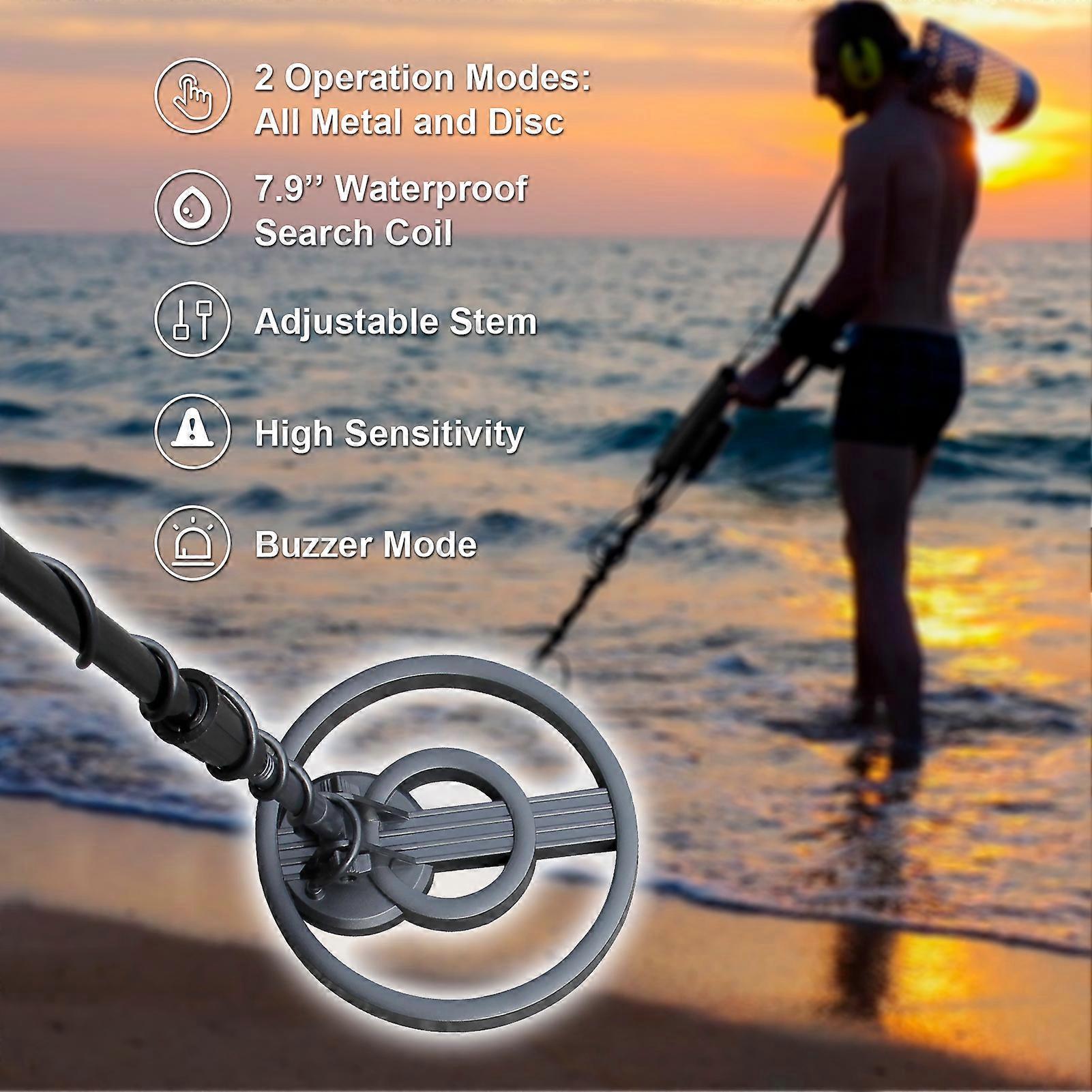 GTX5030 Metal Detector High Accuracy Adjustable Stem Waterproof Coil ...