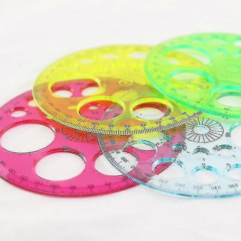 360 Degree Protractor Circle Ruler Math Protractors Geometry Plastic ...
