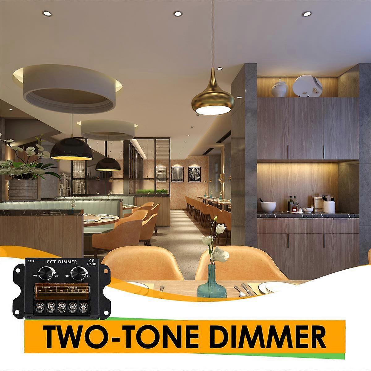 LED Controller DC 5-24V 15A Dimmerable CCT Dual Color Temperature LED ...