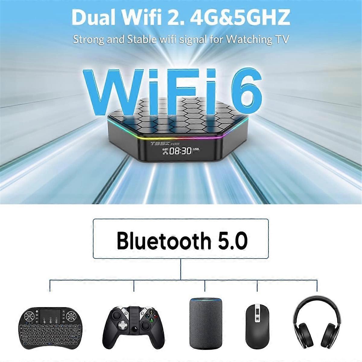 T95Z Plus Android 12 TV Box 8K Allwinner H618 2.4G 5G WiFi 6 BT 5.0 ...