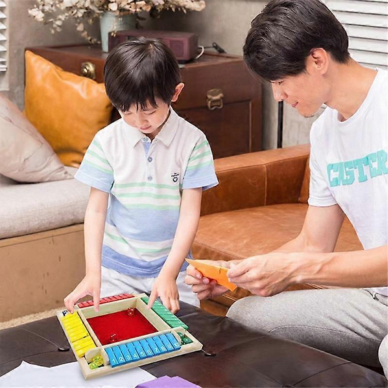 Wooden Board Table Math Game 1-4 Players Large Wooden Board Game ...