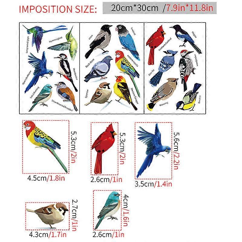 Little Birds Wall Art Stickers Colourful Flying Birds Wall Decals ...