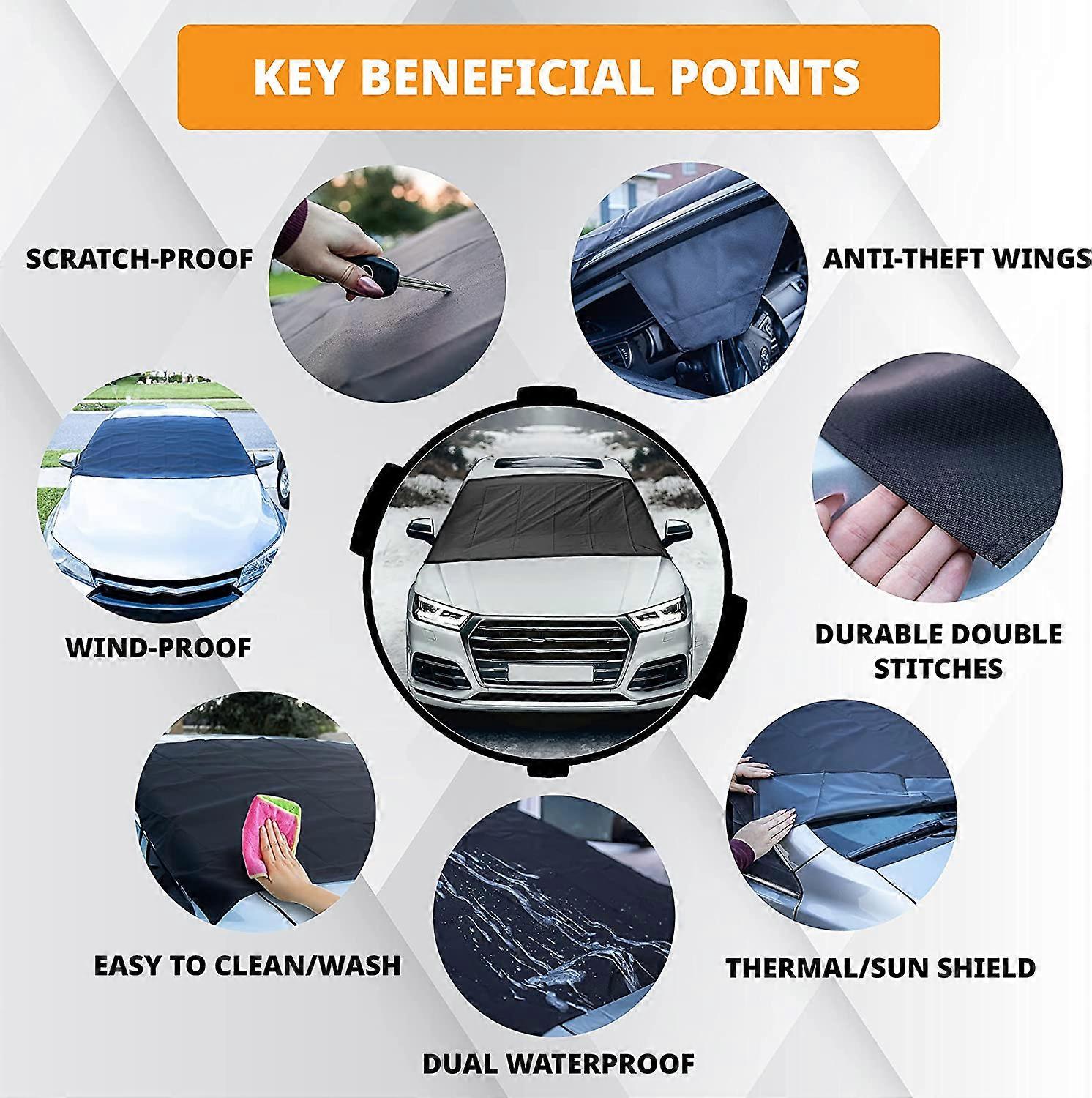 Car Windshield Cover for Ice and Snow | Upgraded 600D Oxford Fabric ...