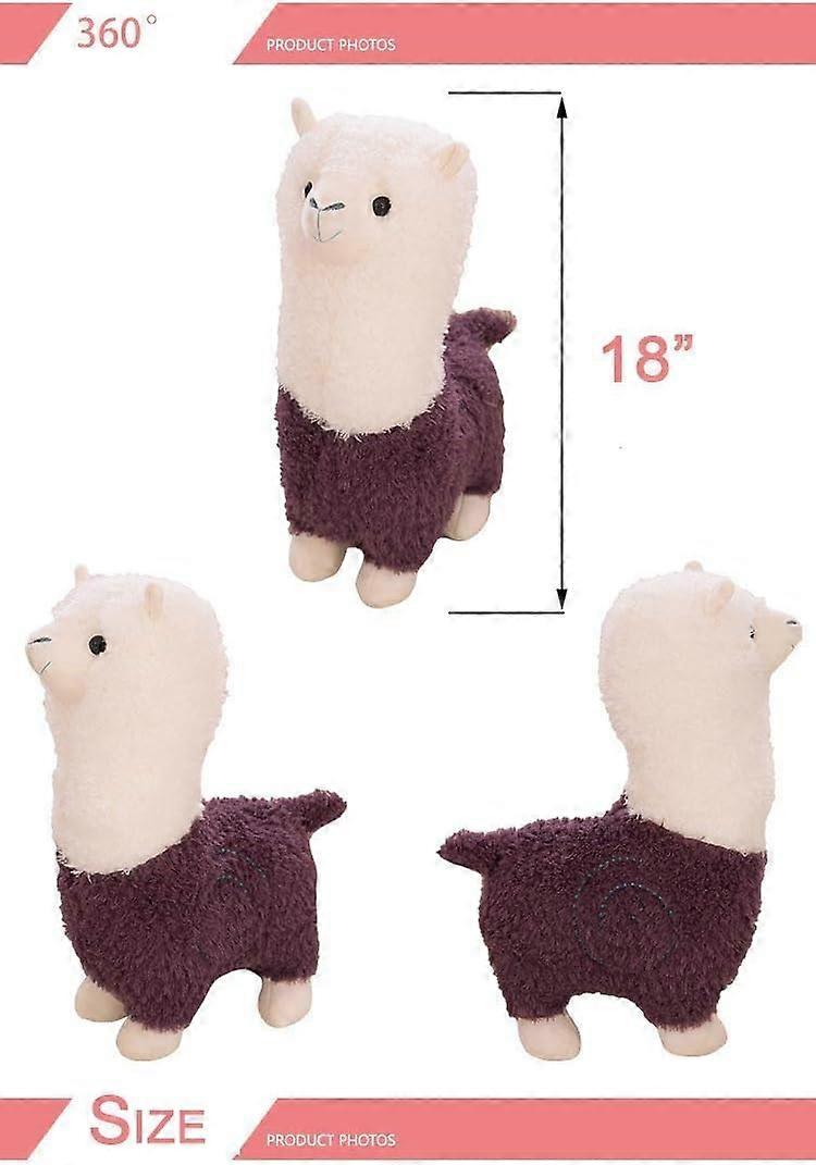 18" Alpaca Plush Toy, Llama Stuffed Animal Large Doll Plushie Hug ...