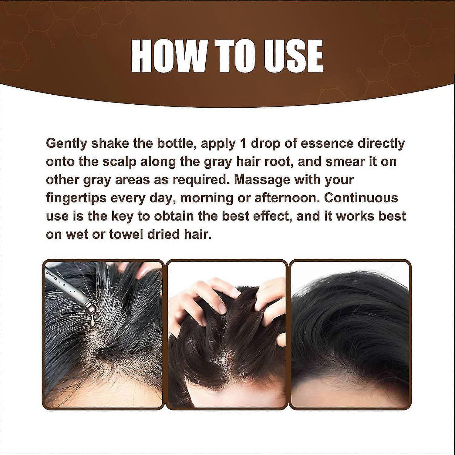 Anti-greying Hair Serum, Hair Darkening Serum, Organic Ganoderma ...