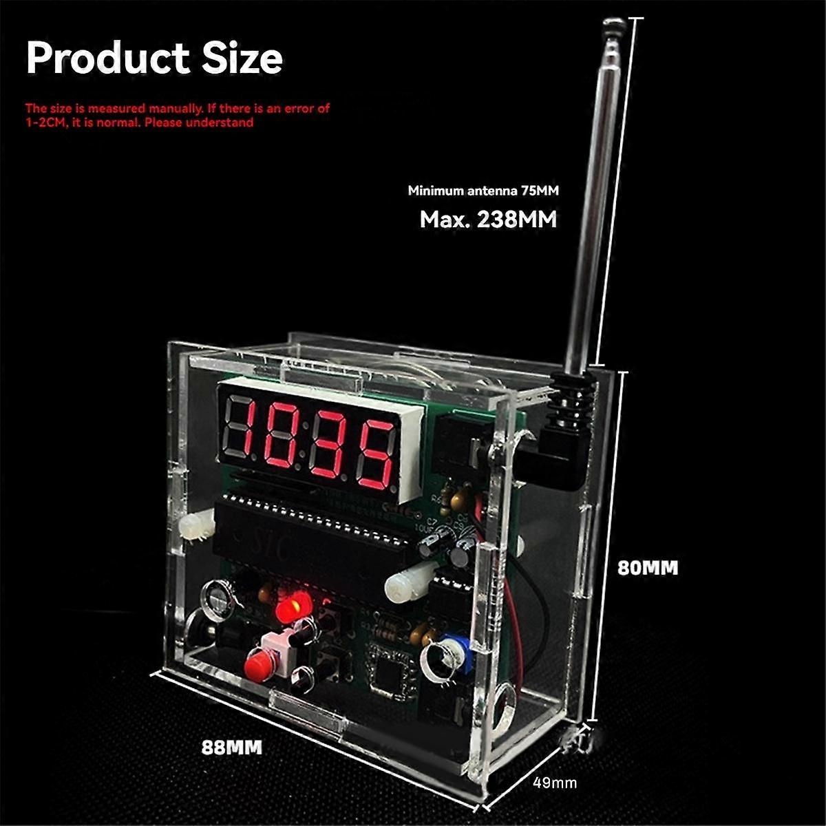 Mini FM Digital Radio DIY Kit Digital Tube Display Radio Electronic ...