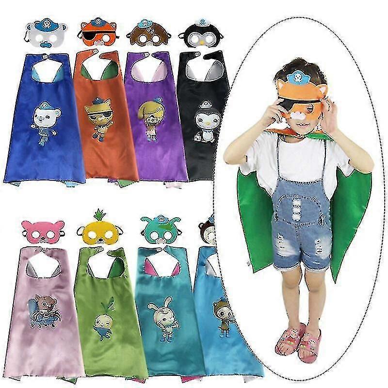 Octonauts Cosplay Mask Leksaker Set Barnacles Kwazii Peso Shellington ...