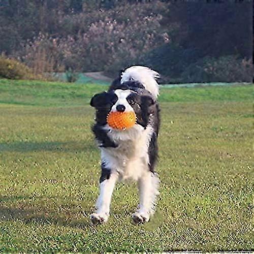 High Elastic Spherical Pet Chew Toys Rubber Dog Toys (Blue and Orange ...