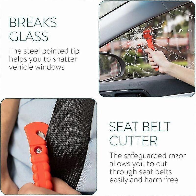 Car Rescue Hammers - 2X Emergency Hammer with Integrated Belt Cutter ...