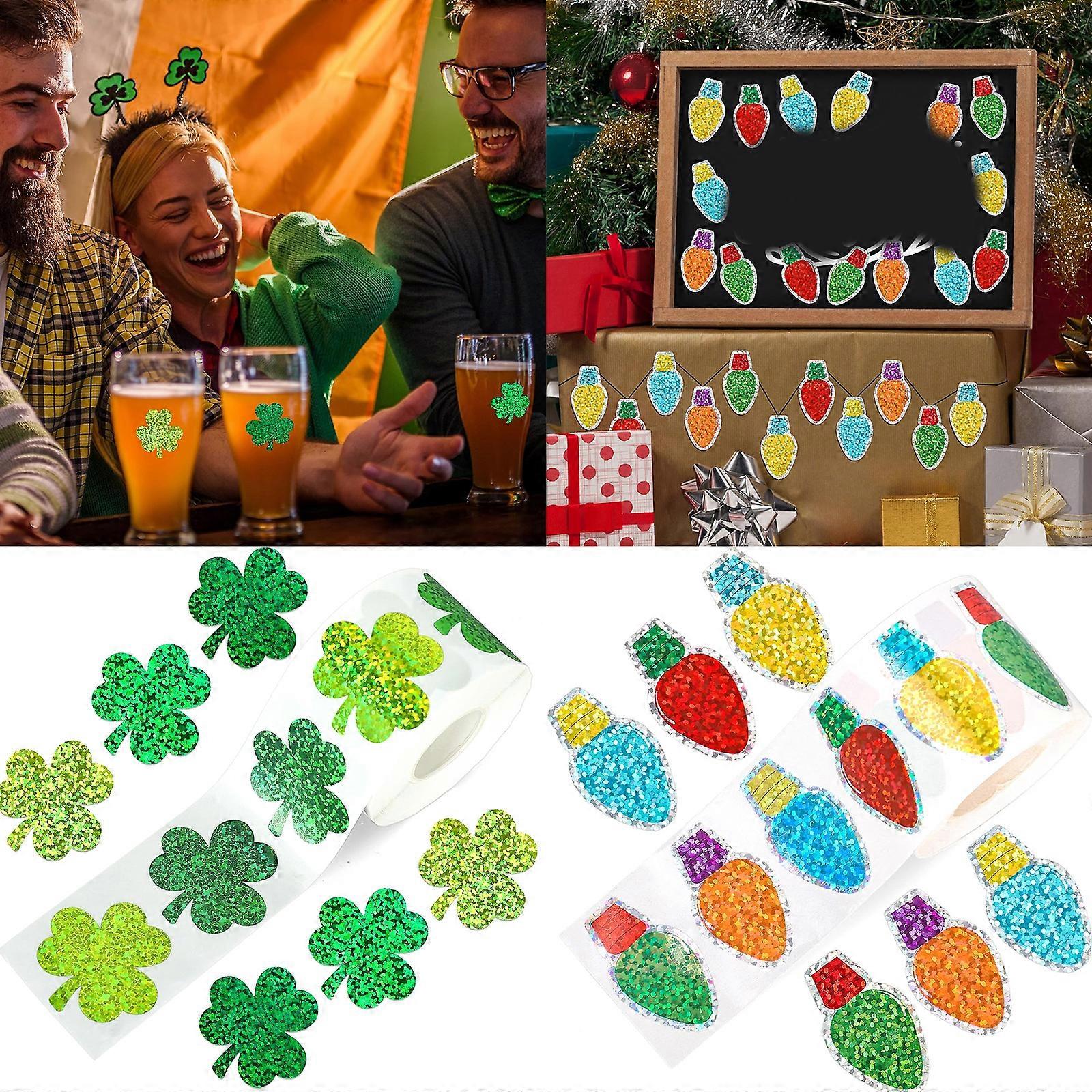 Flowers Sticker Labels Decorative Sticker Glittering Reward Sticker ...