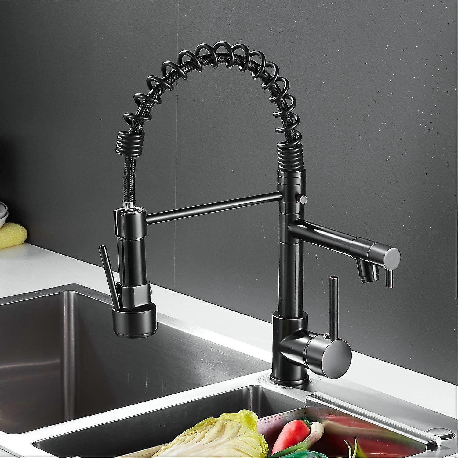Kitchen Faucet with Pull Down Sprayer Modern Single Handle Kitchen Sink ...